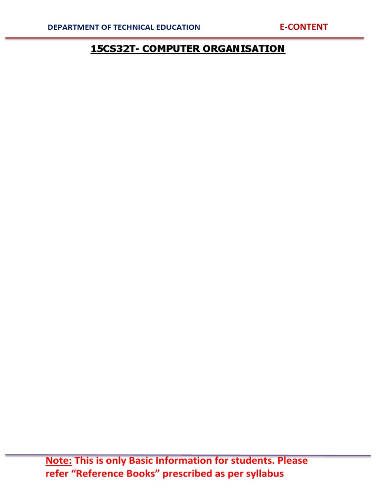 Computer Organization Notes | PDF | Computer Data Storage | Assembly ...