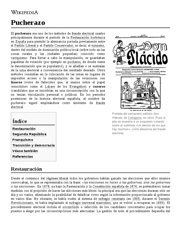 Pucherazo | PDF | Elecciones | Votación