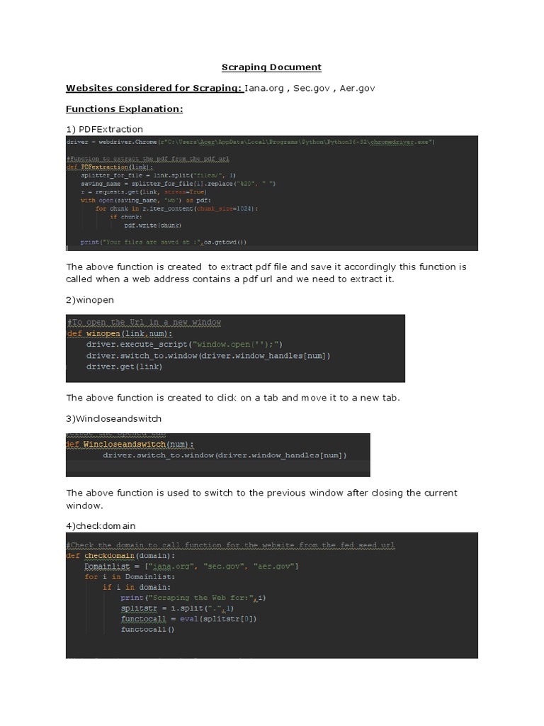 Scraping Document | PDF | Computer File | Computer Data