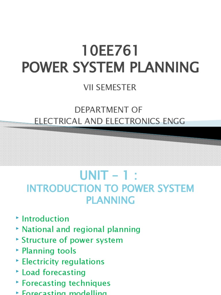 PSP - Unit 1 | PDF | Strategic Planning | Electric Power Transmission