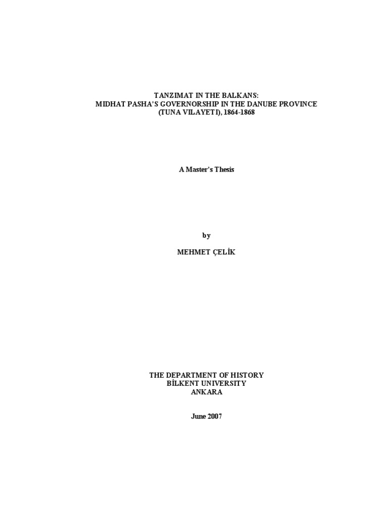 Midhat Pasha and Tanzimat Reforms (1864-68) | PDF | Ottoman Empire ...
