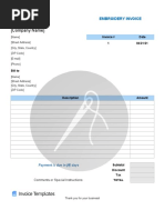 Custom T Shirt Invoice Template With Shipping | PDF