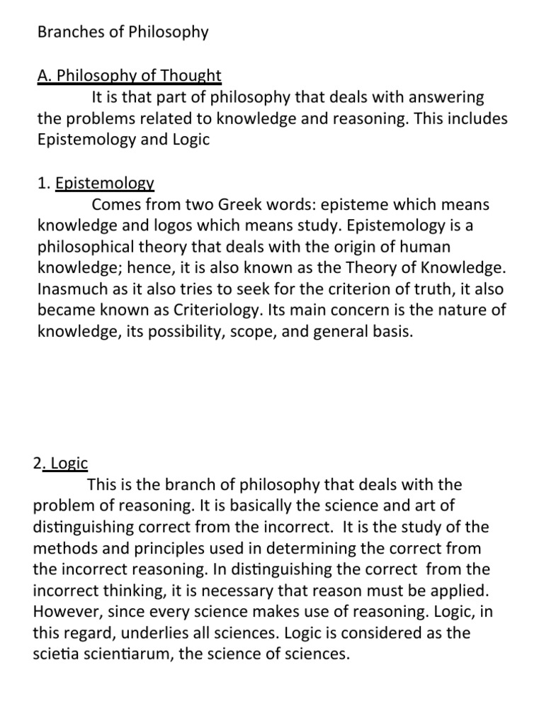 Branches of Philosophy PDF 1 | PDF | Metaphysics | Analytic Philosophy