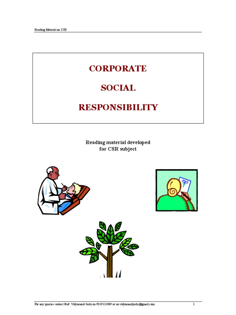 CSR Notes For Students | PDF | Corporate Social Responsibility ...