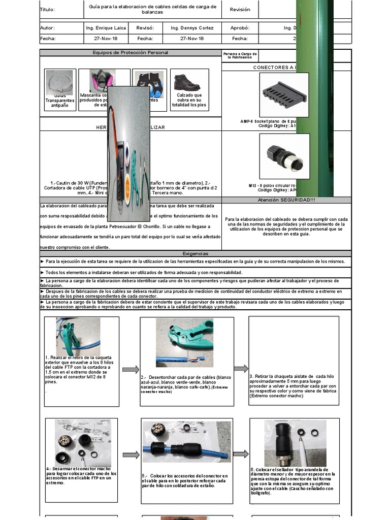 18-11-27 Guia #3 de Fabricacion de Cable Celda de Carga | PDF ...