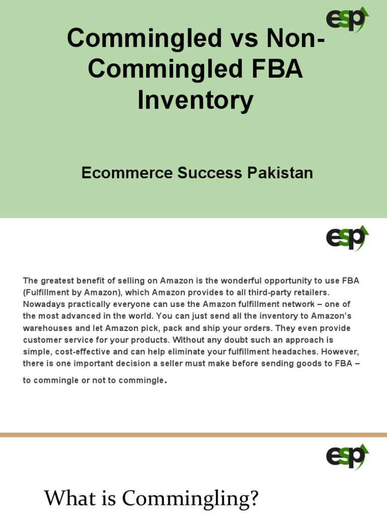 Commingled Vs Non-Commingled FBA Inventory: Ecommerce Success Pakistan ...