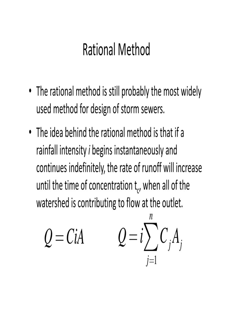 Rational Method Explained | PDF | Drainage Basin | Surface Runoff