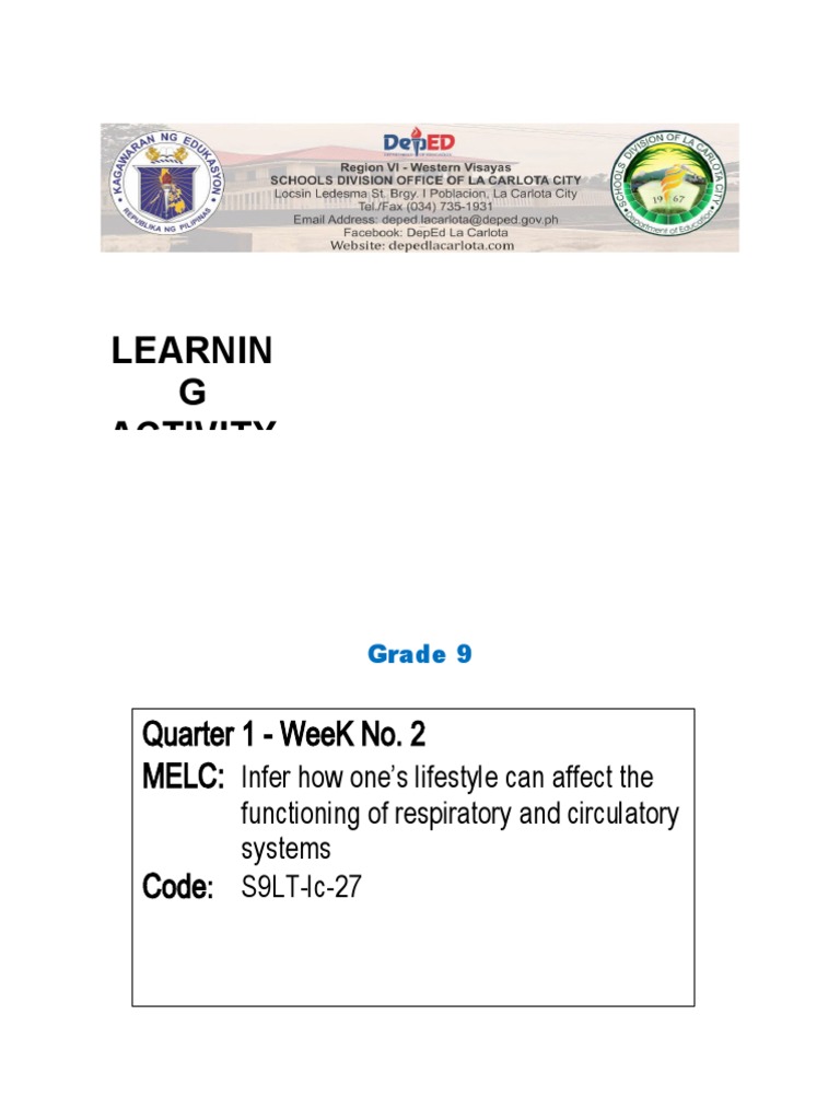 LAS Science 9 Quarter 1 Week 2 | PDF | Healthy Diet | Cardiovascular ...