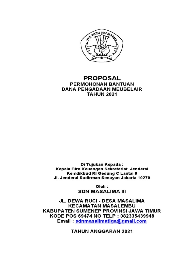 Proposal Permohonan Dak Masalima III 2021 | PDF