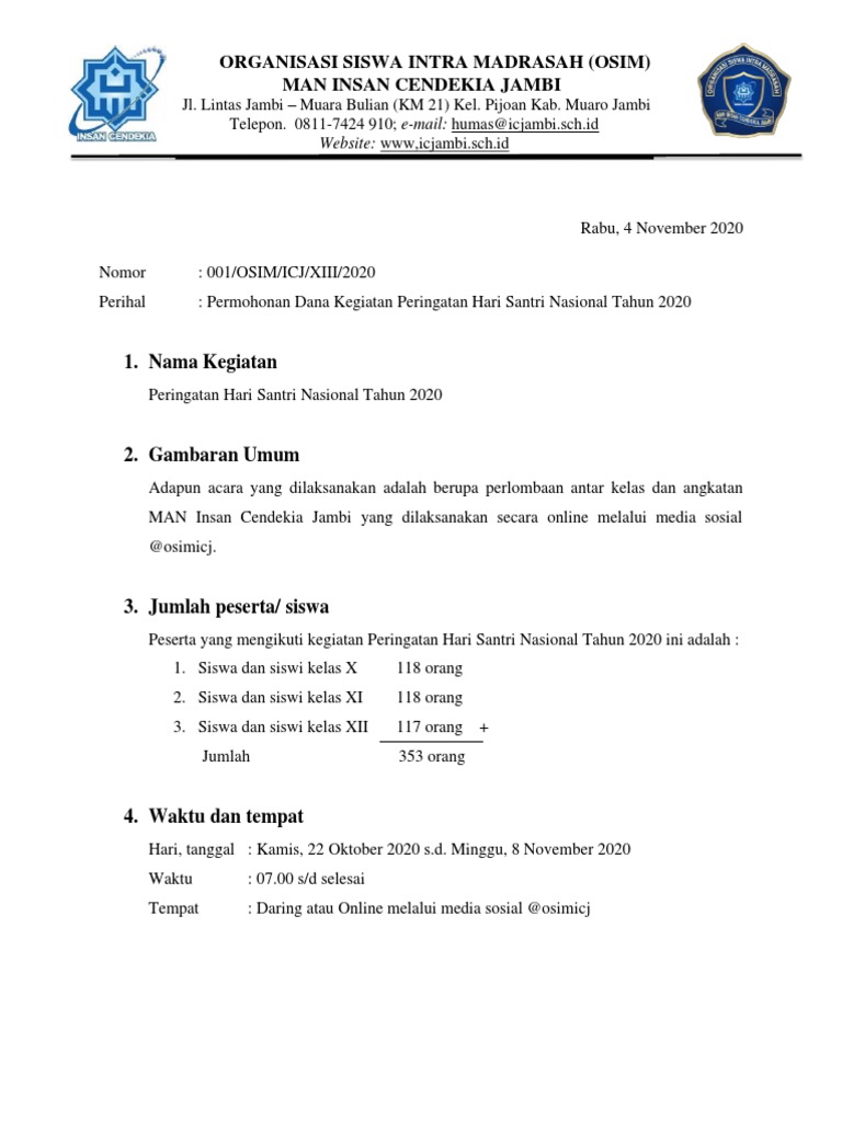 Proposal Dana HSN 2020 | PDF