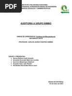 Informe de Auditoria Grupo Bimbo | PDF | Auditoría | Calidad (comercial)