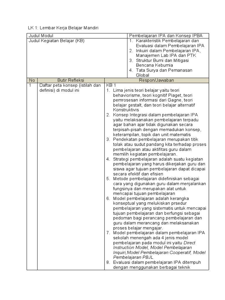 LK 1.1 Modul 1 | PDF