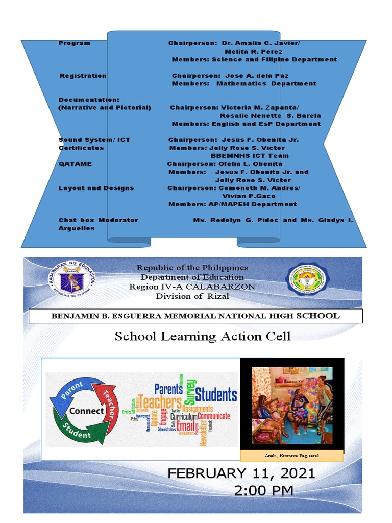 FEBRUARY 11, 2021 2:00 PM: School Learning Action Cell | PDF | Science ...