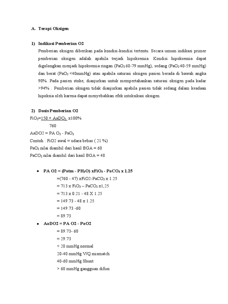 Terapi Oksigen | PDF | Sains & Matematika