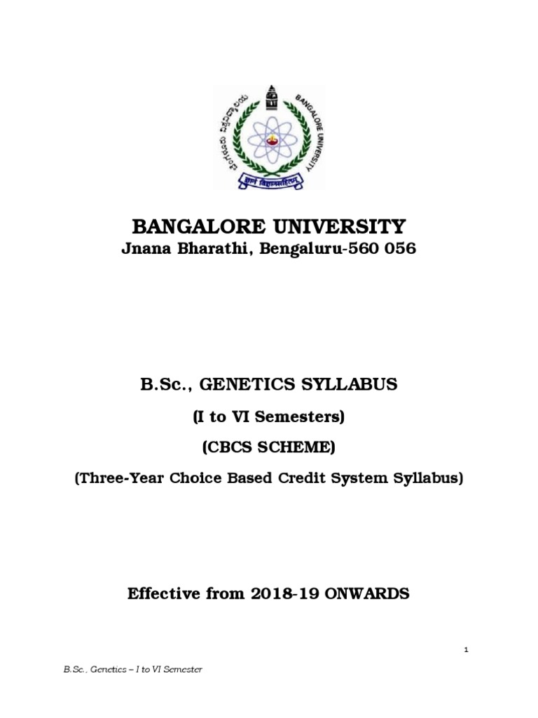 B Sc Genetics Syllabus Overview Pdf Operon Heritability