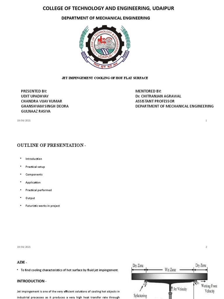 19 April Presentation | PDF | Jet Engine | Heat Transfer