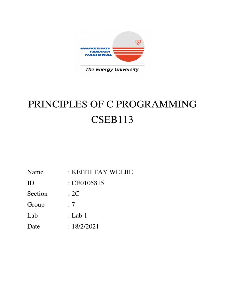 C Programming Lab 1 Solutions | PDF