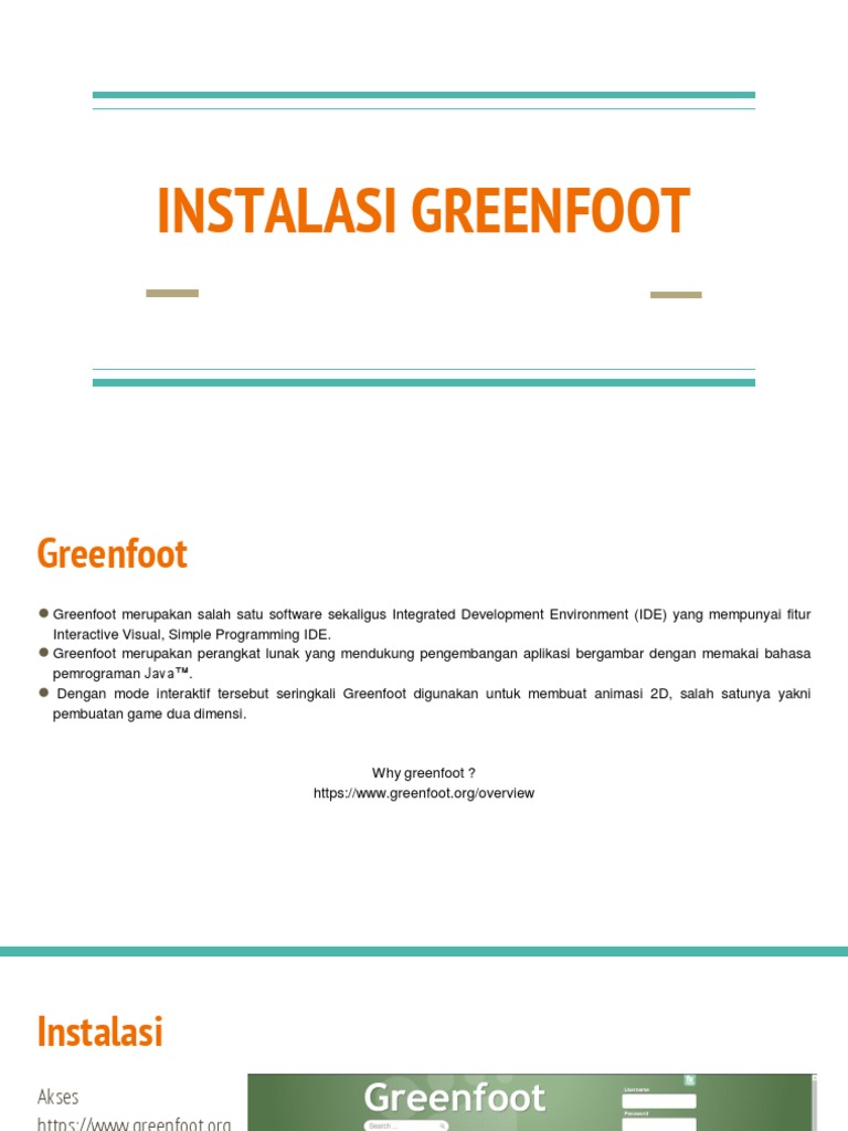 Pertemuan 5 - Instalasi Greenfoot | PDF | Bisnis | Teknologi & Rekayasa