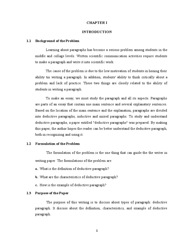 Writing A Deductive Paragraph | PDF | Paragraph | Deductive Reasoning