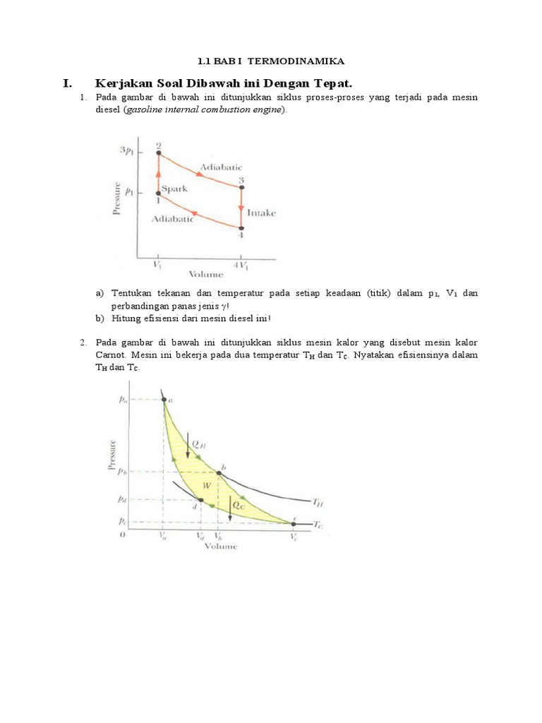I.1 Soal Termodinamika | PDF