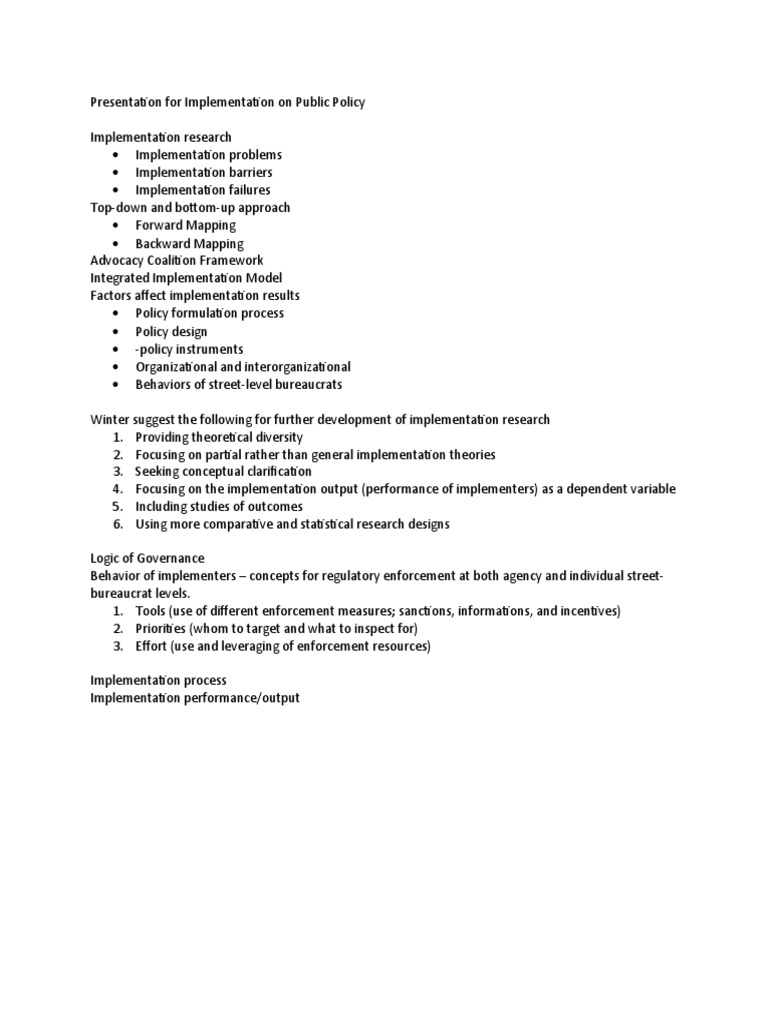 MAsters Public Policy Report Outline | PDF | Career & Growth