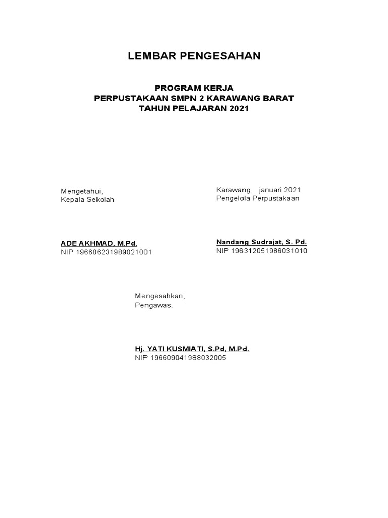 Lembar Pengesahan-Supervisi | PDF