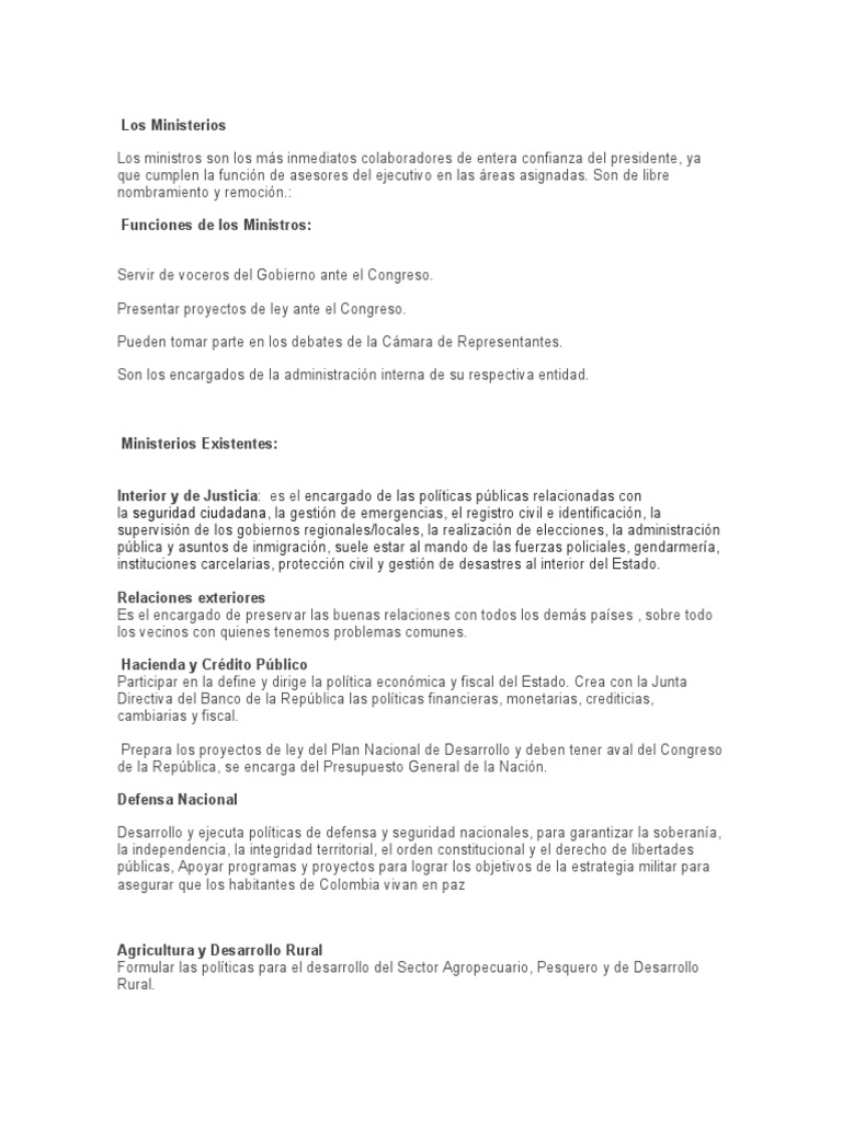 Los Ministerios Definicion | PDF | Política | Cuidado de salud del gobierno