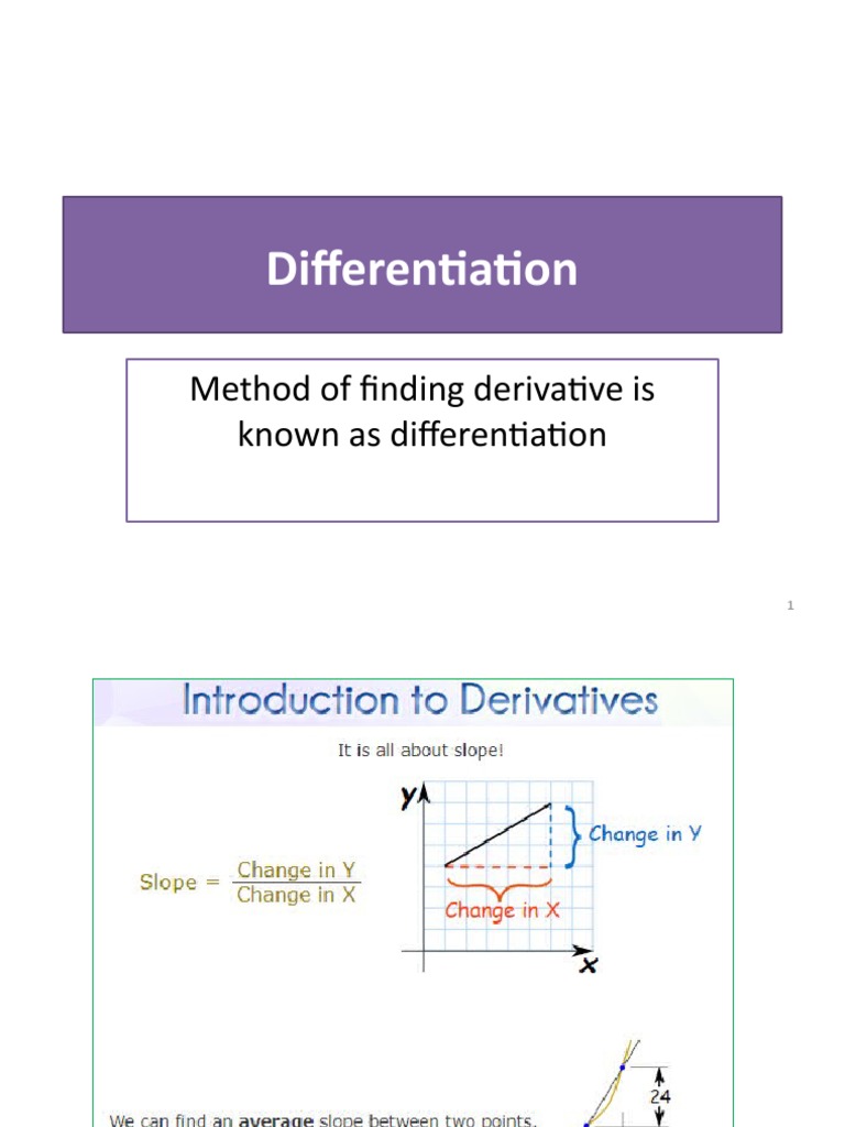 Understanding Differentiation Basics | PDF | Derivative | Calculus