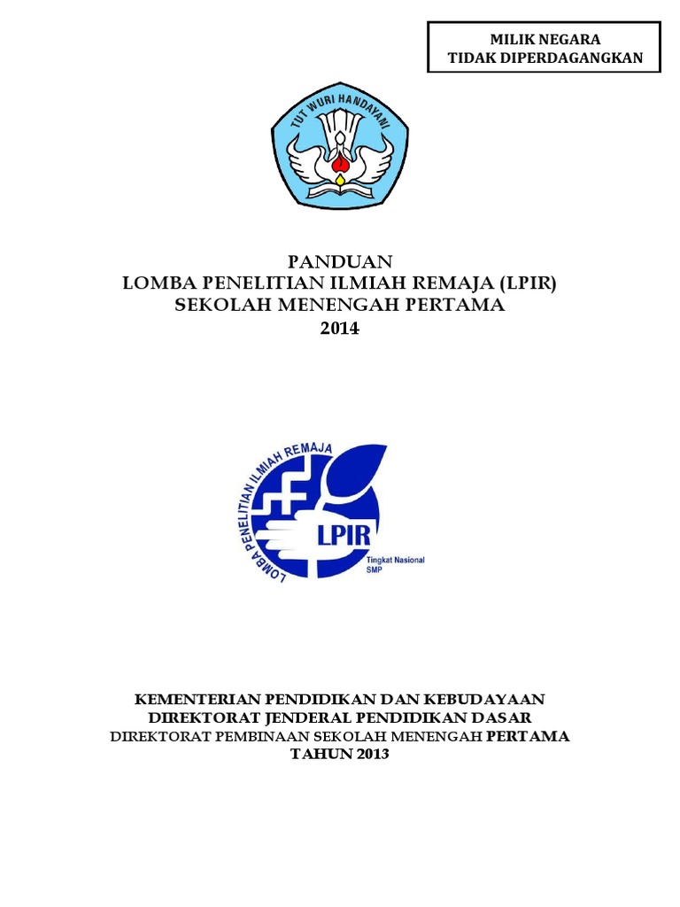 Panduan LPIR SMP 2014 | PDF | Karier & Perkembangan | Ilmu Sosial