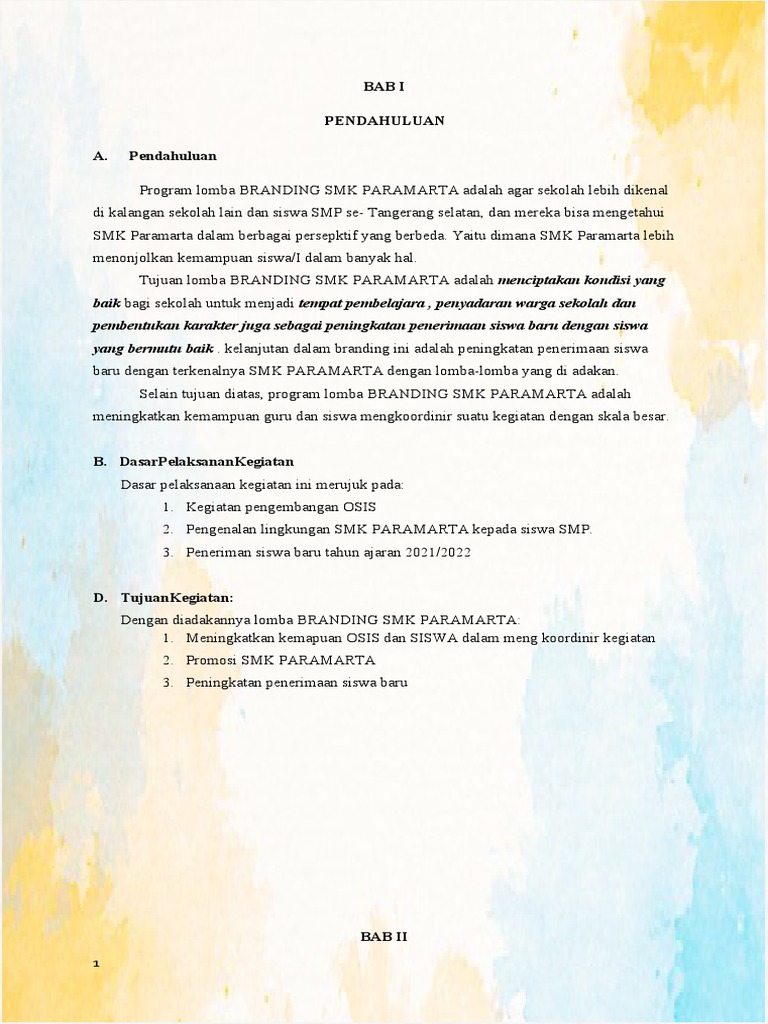 Proposal Lomba | PDF
