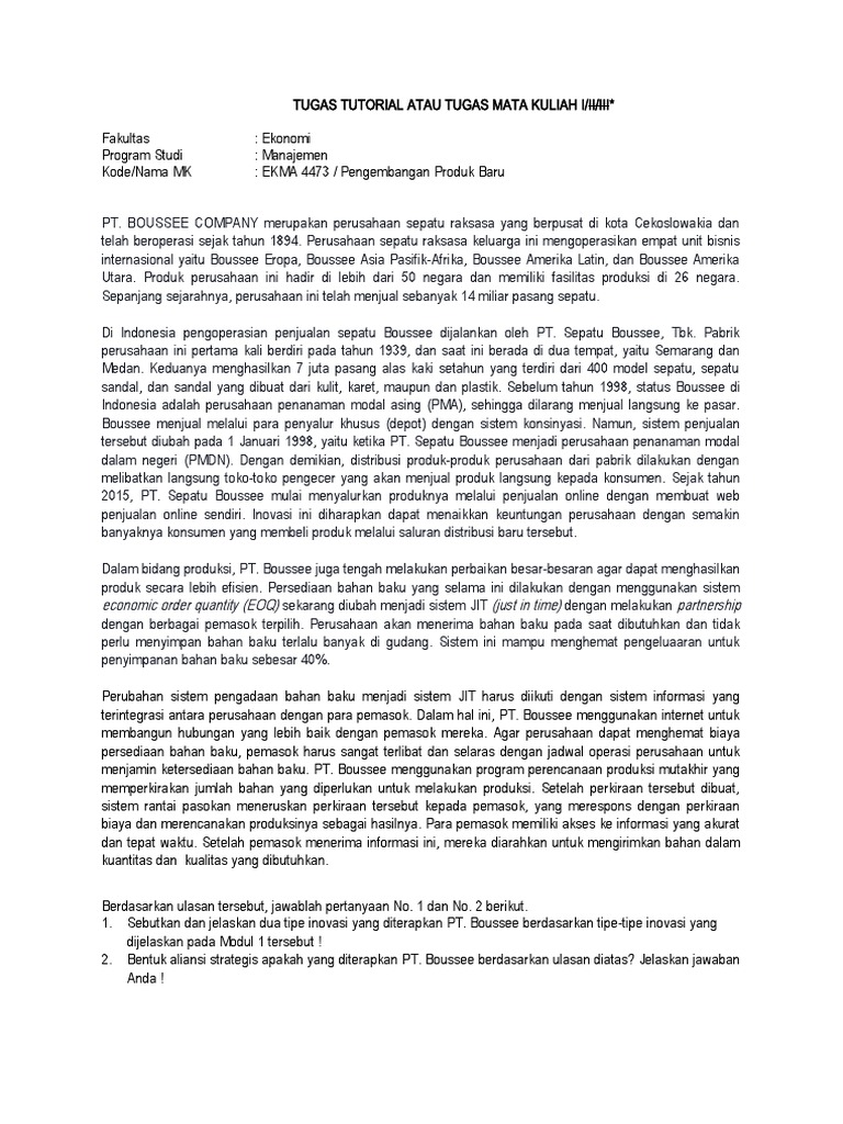 Soal - EKMA4473 - Tugas 1 2021.1 | PDF