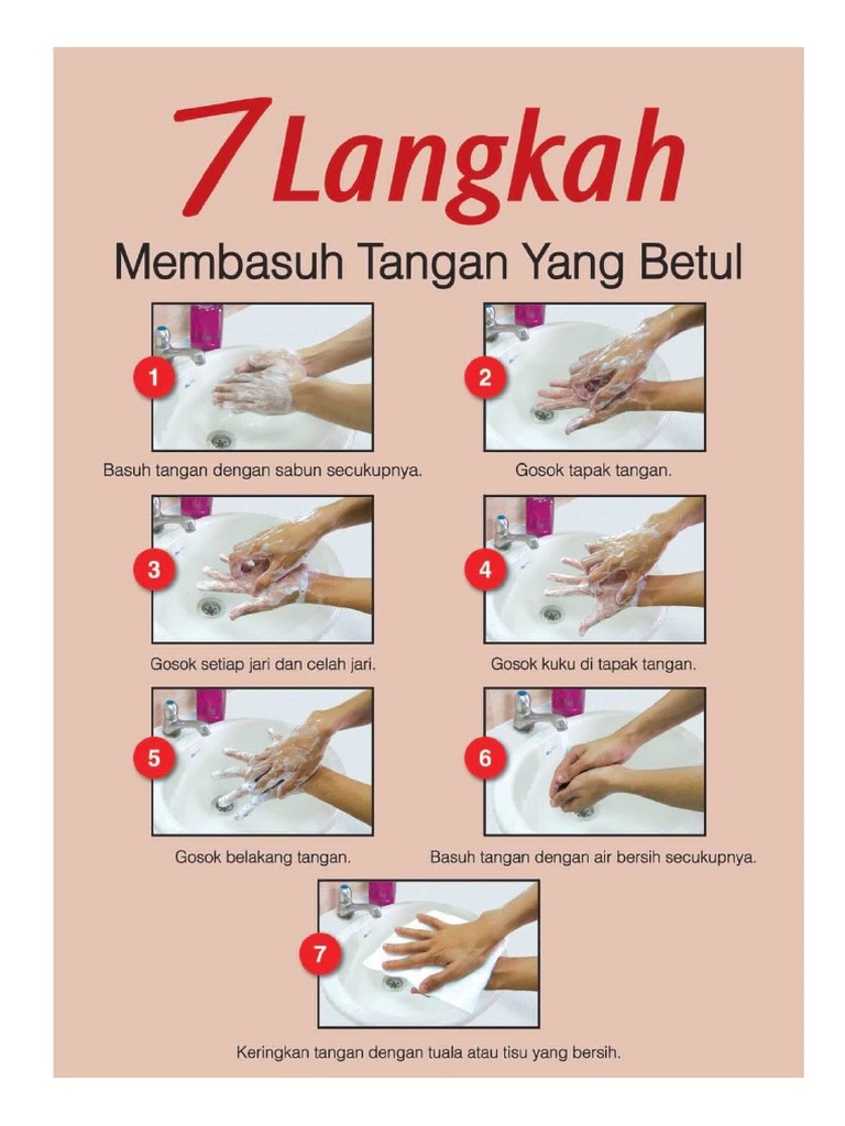 7 Langkah Cuci Tangan | PDF