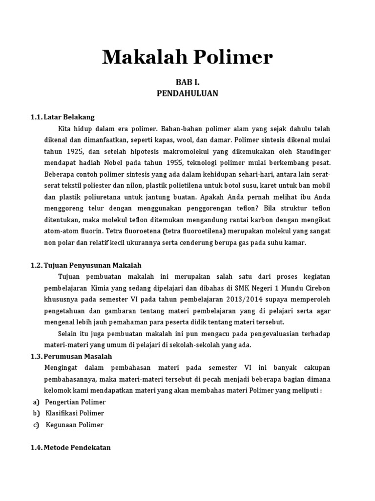Makalah Polimer | PDF