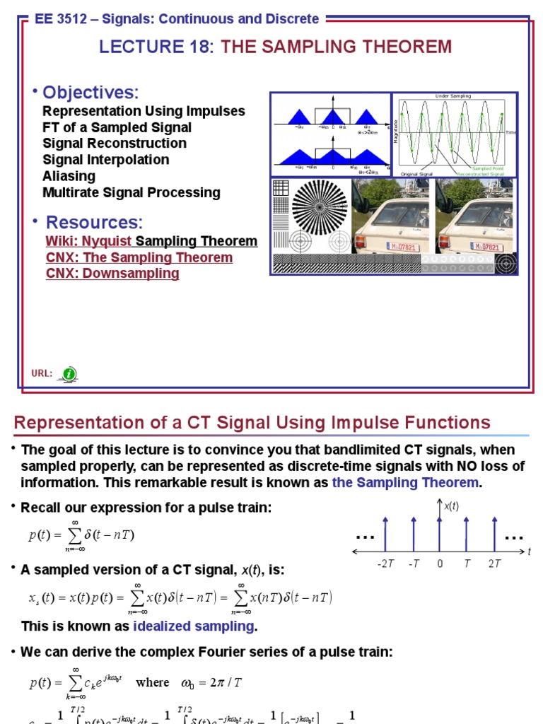 Nyquist Sampling Theorem and Signal Reconstruction | PDF | Sampling (Signal Processing ...