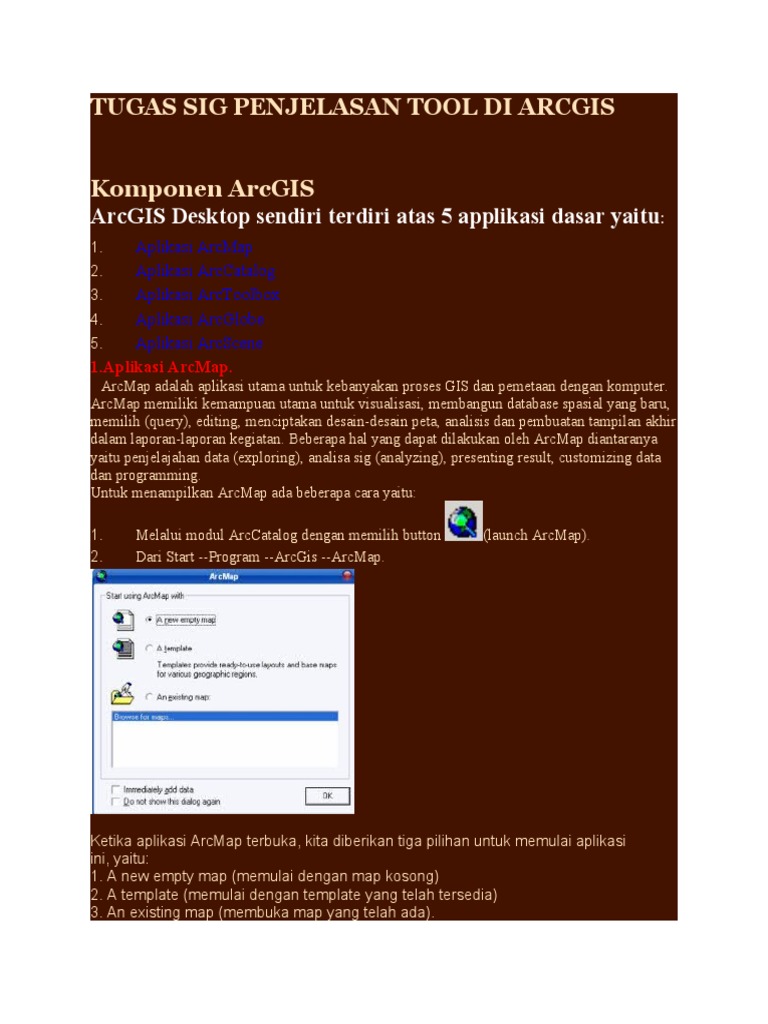 Tugas Sig Penjelasan Tool Di Arcgis | PDF