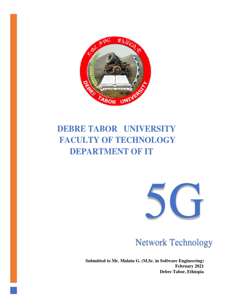 Debre Tabor University Faculty of Technology Department of It | PDF | 4 G | Cellular Network