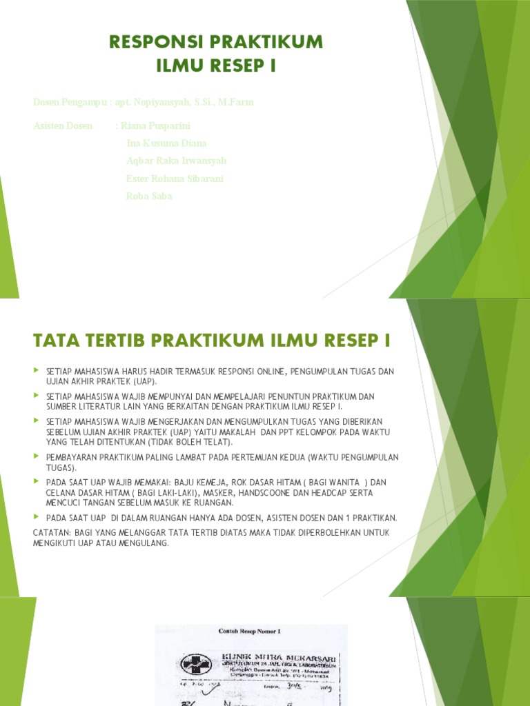 Responsi Ilmu Resep I | PDF