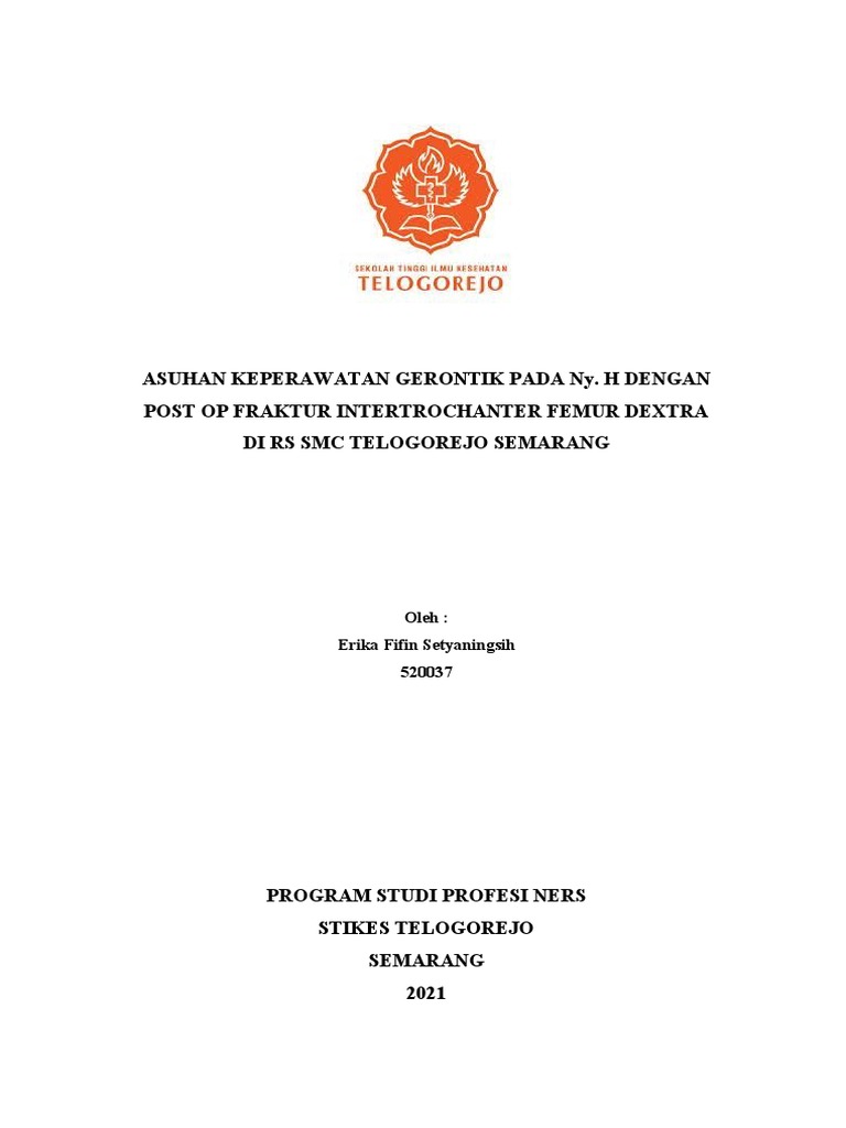 Askep Kep. Gerontik Dengan Fraktur Intertrochanter Femur Dextra | PDF