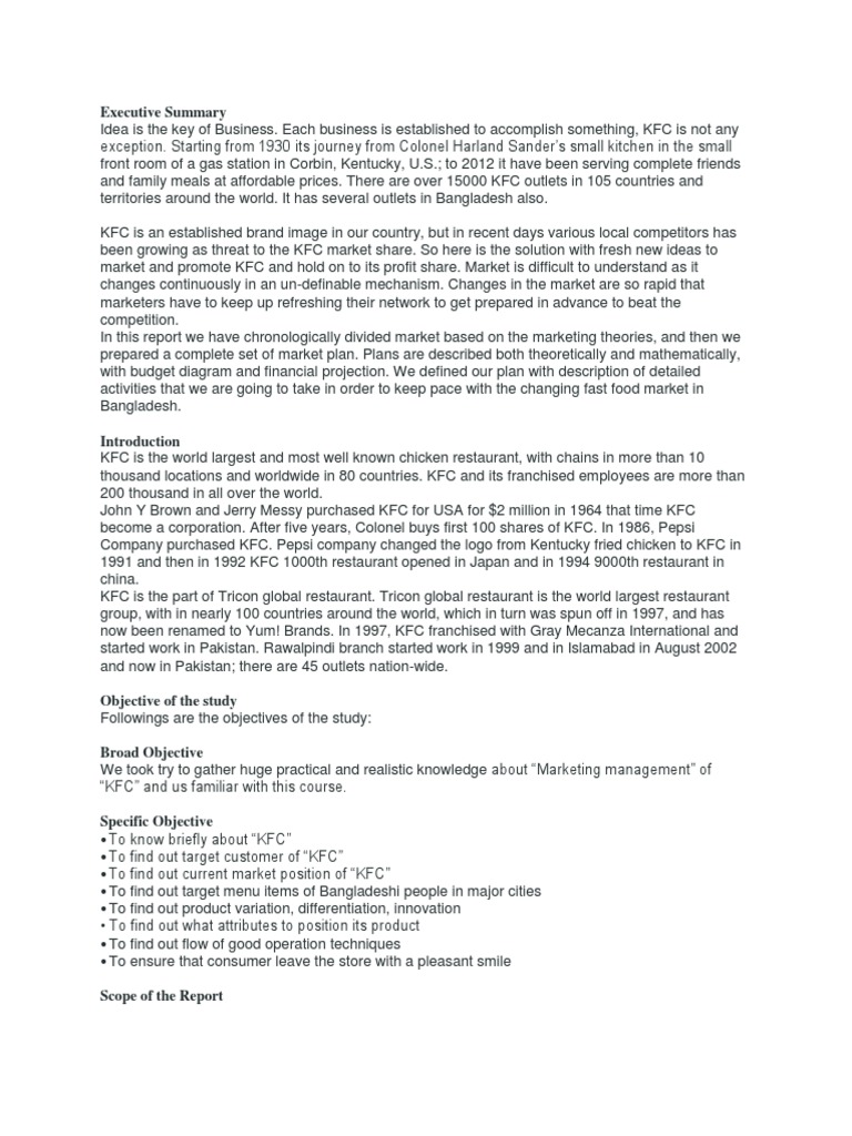 Executive Summary | PDF | Market Segmentation | Fast Food Restaurants