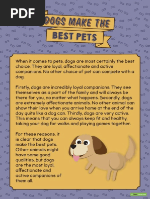 Why Dogs Are Good Pets