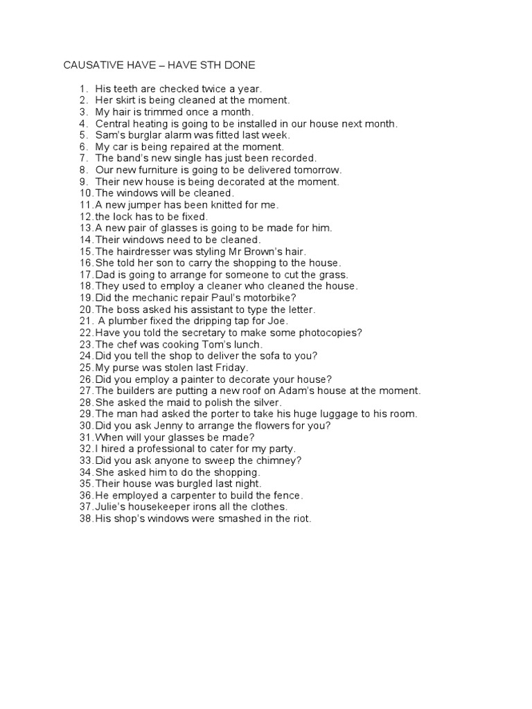 Causative Have | PDF