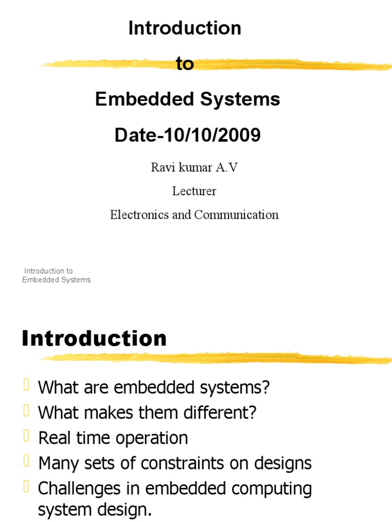 Embedded vs. General Computing Systems | PDF | Embedded System | Anti ...