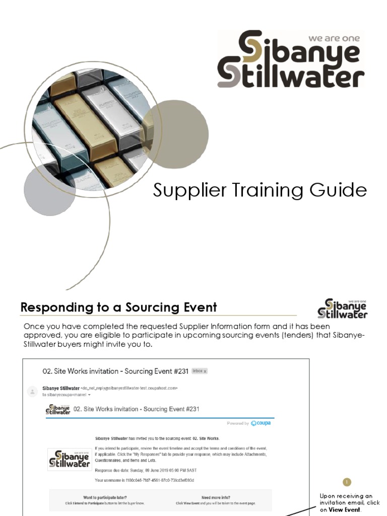 Supplier Training Guide | PDF | Faq | Internet Forum