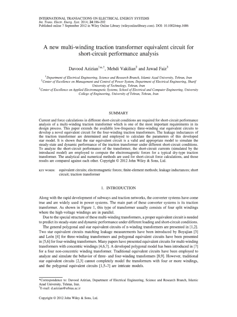 Transformer Equivalent Circuit | PDF