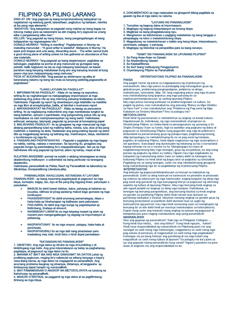 Filipino Fact Sheet | PDF