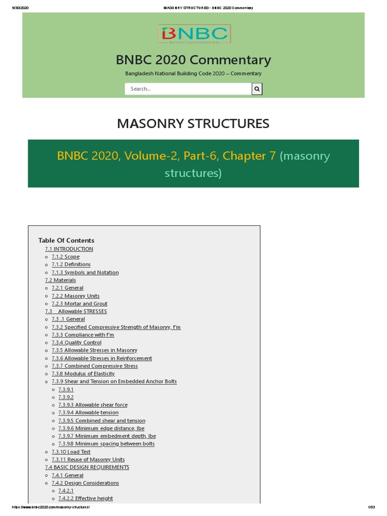 BNBC 2020 Commentary: BNBC 2020, Volume-2, Part-6, Chapter 7 | PDF ...