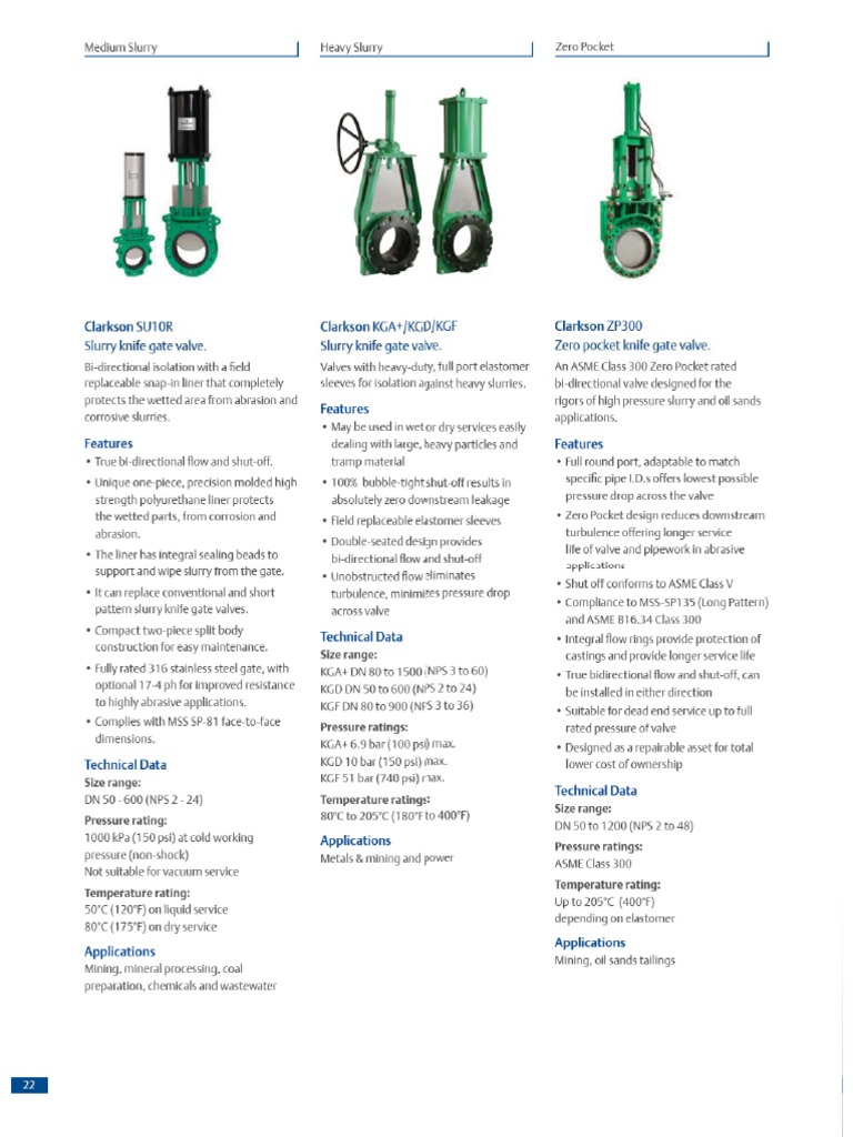 Clarkson Knife Valves | PDF