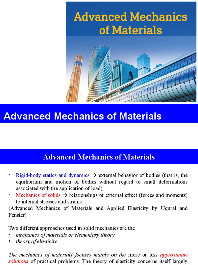 Advanced Mechanics of Materials | PDF | Strength Of Materials | Stress ...