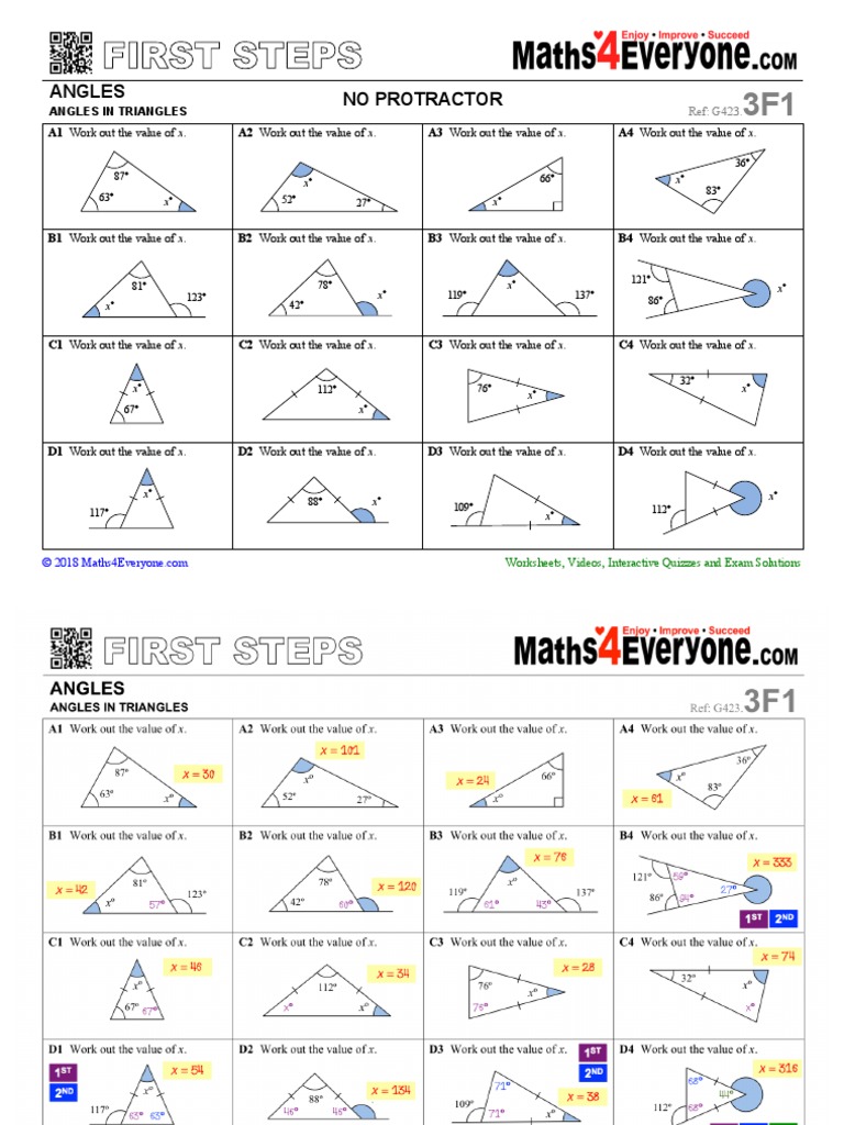 Angles No Protractor: Xº Xº Xº Xº Xº Xº Xº Xº | PDF | Teaching Mathematics