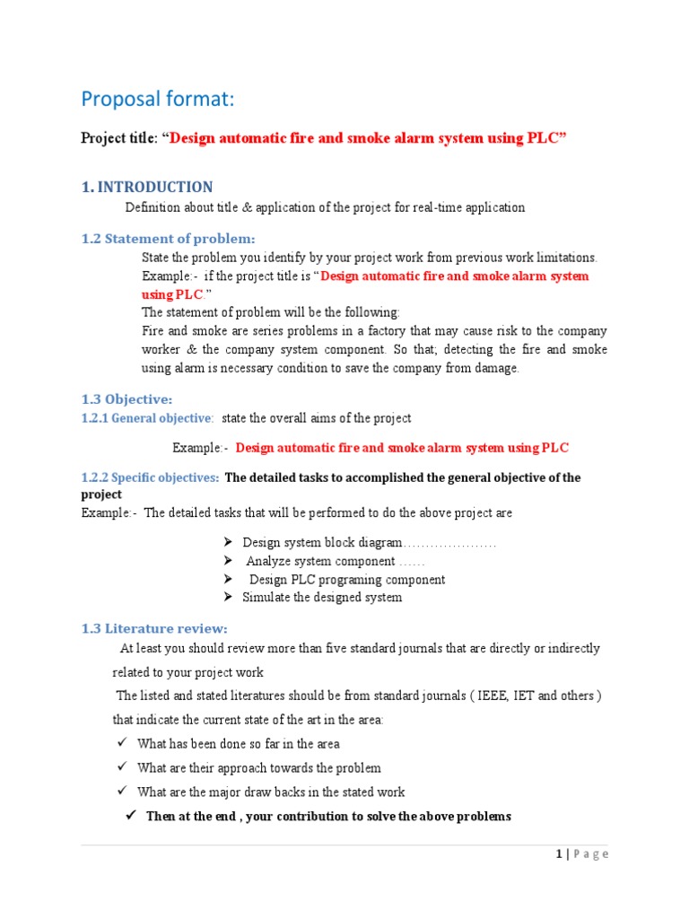 Proposal Format:: Project Title: " | PDF | System | Design